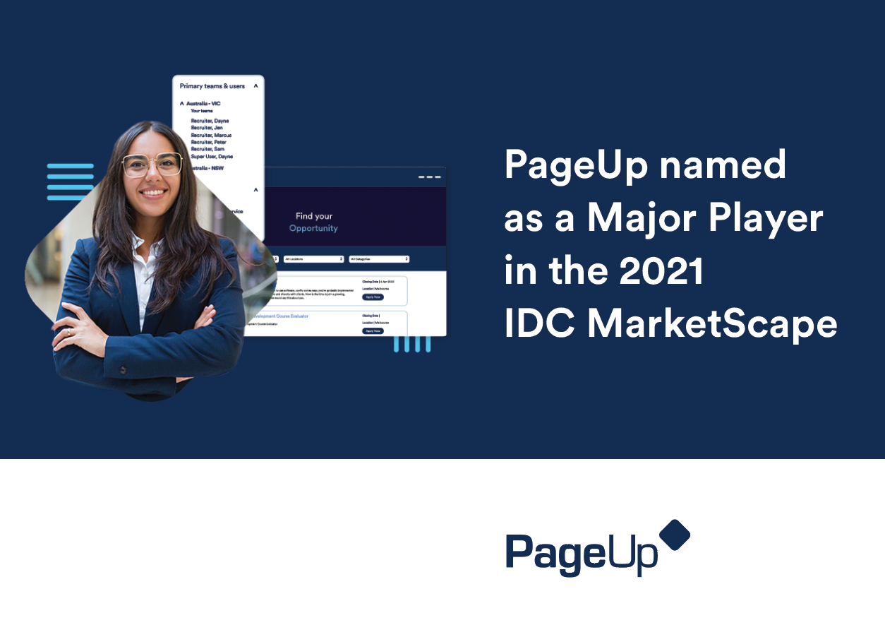PageUp named Major Player in 2021 IDC MarketScape