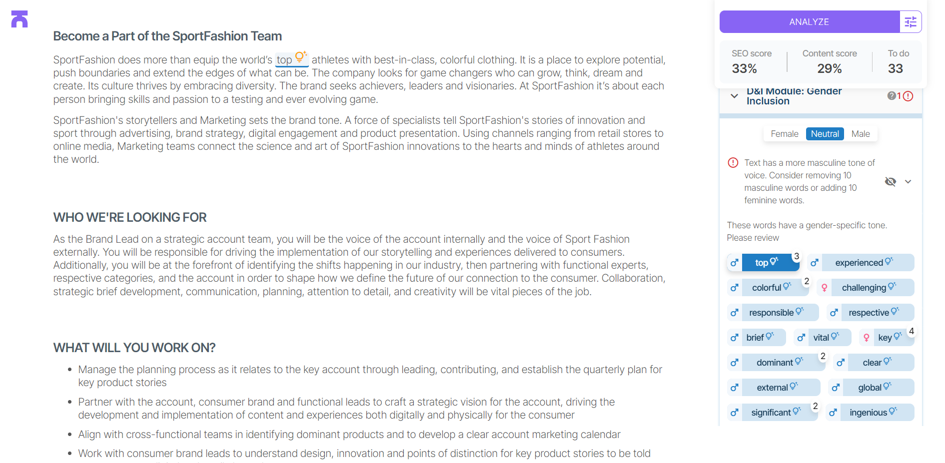 Textmetrics - PageUp